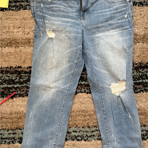 torrid | Jeans | Torrid Blue Boyfriend Jeans Distressed Style | Poshmark